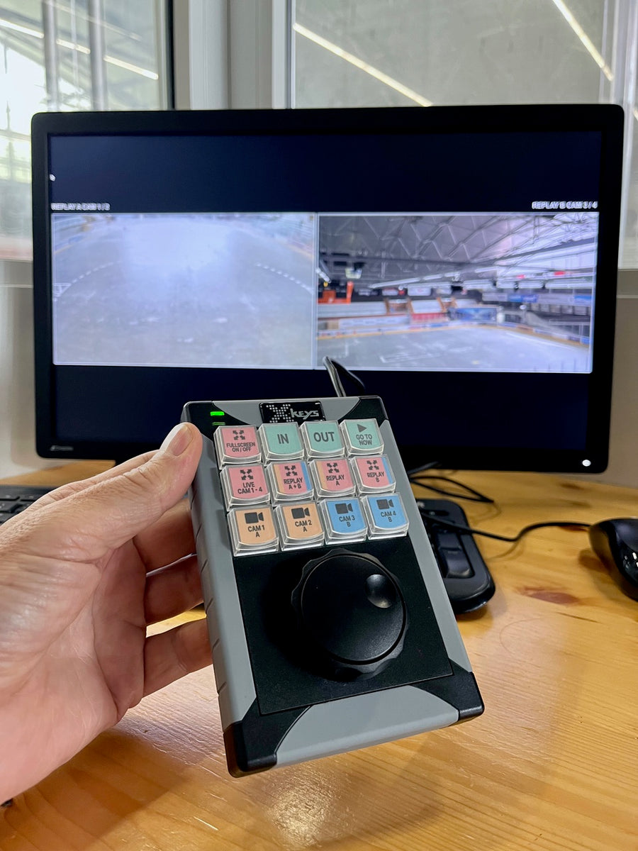 X-keys XK-12 im Einsatz als Replay Controller in 10 Schweizer Eishocke ...