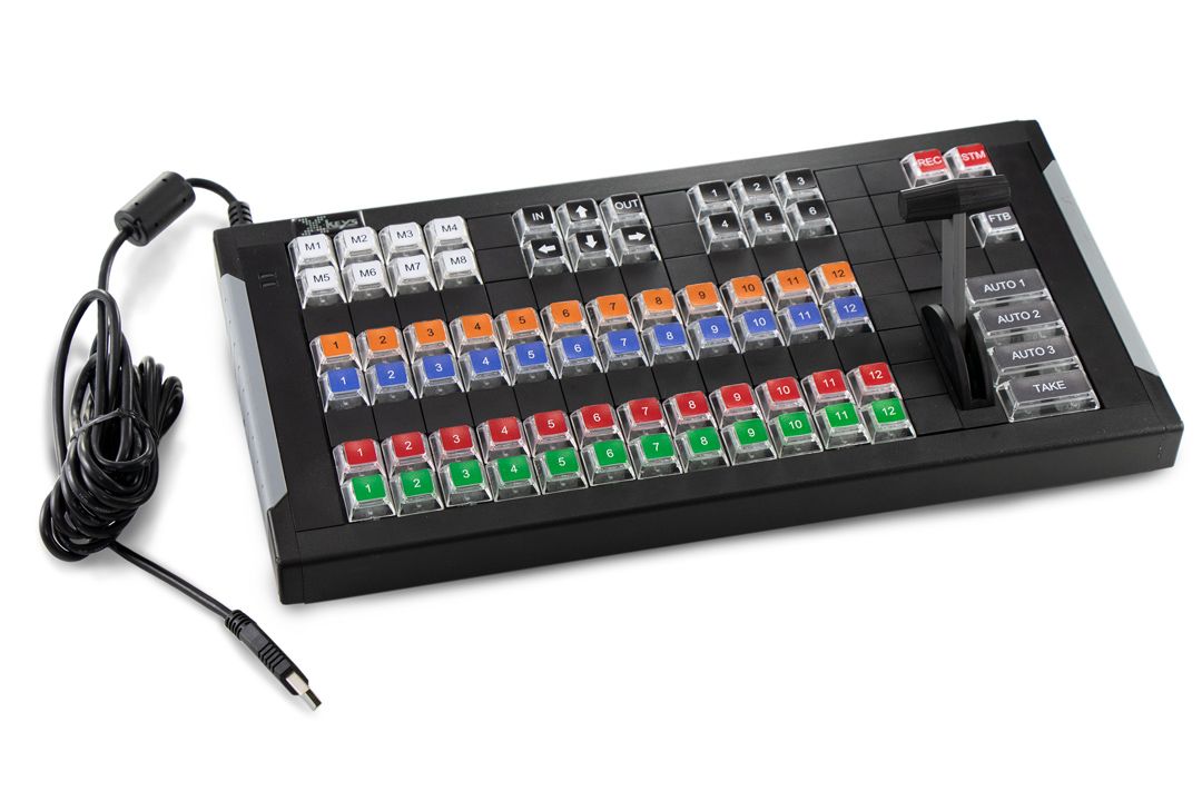 X-keys XKE-124 USB Video Switcher Bundle mit T-Bar (Fader) – X-keys Schweiz
